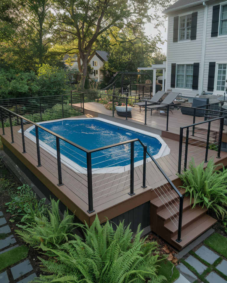 41 Above Ground Pool Deck Ideas 2025 – Stylish, Budget-Friendly & DIY ...