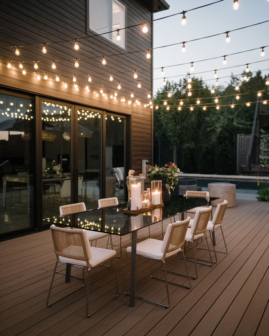 37 Outdoor String Lights Ideas 2025 – Stunning Backyard, Patio, Deck ...