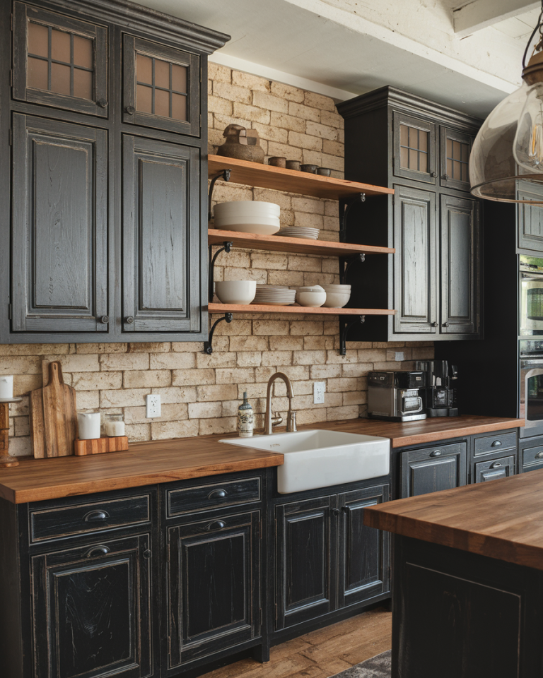 39 Stunning Black Kitchen Cabinets 2025 Ideas – Modern, Rustic & Trendy ...