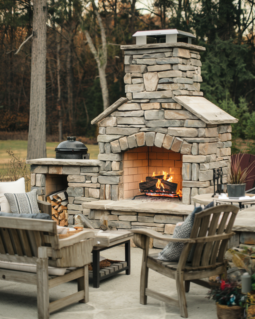34 Outdoor Fireplace Ideas 2025 to Elevate Your Backyard with Rustic ...