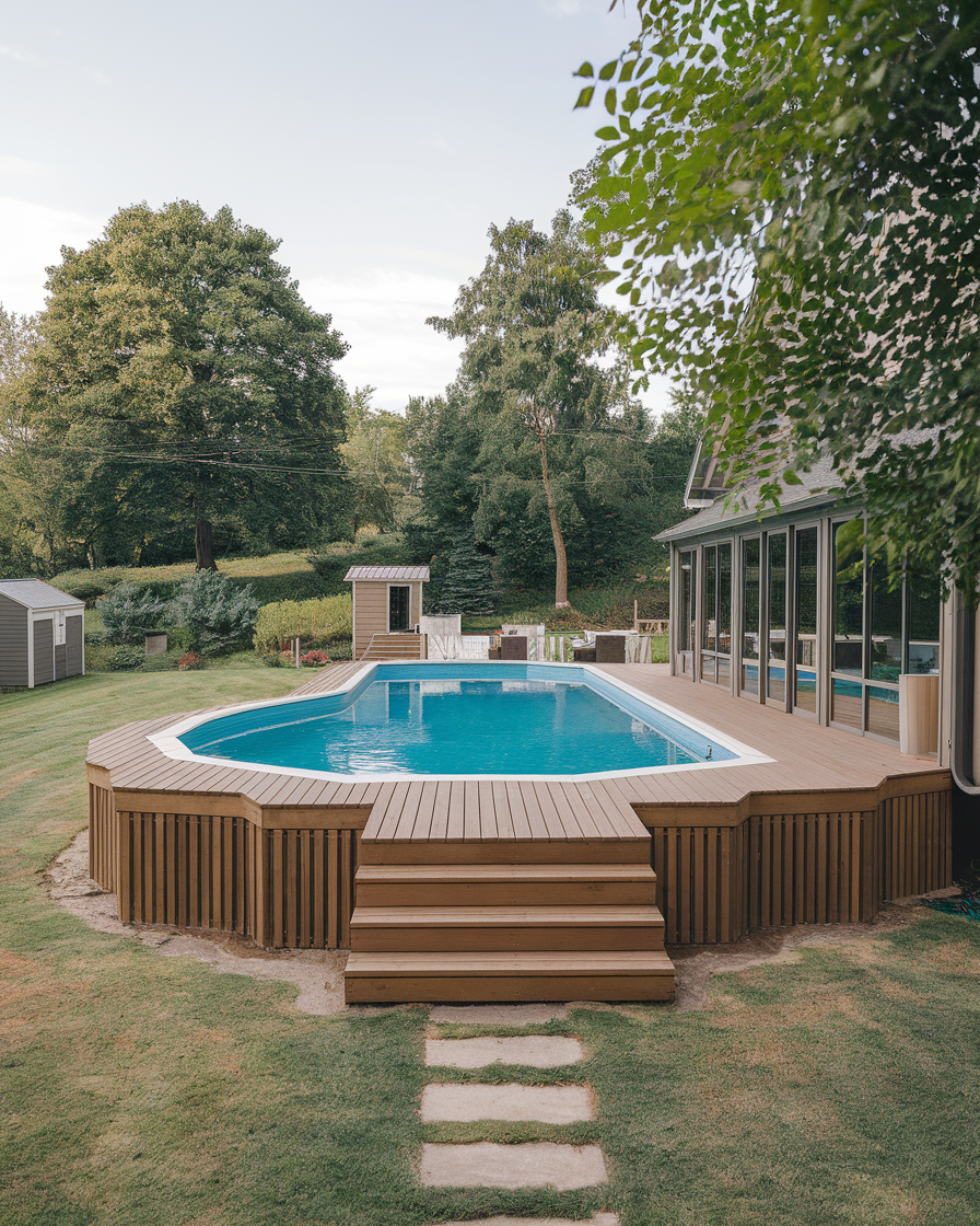 41 Above Ground Pool Deck Ideas 2025 – Stylish, Budget-Friendly & DIY ...