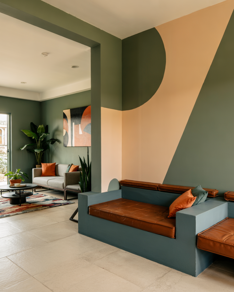 Creative Living Room Accent Wall Ideas 2025 with Bold Paint, Wallpaper ...