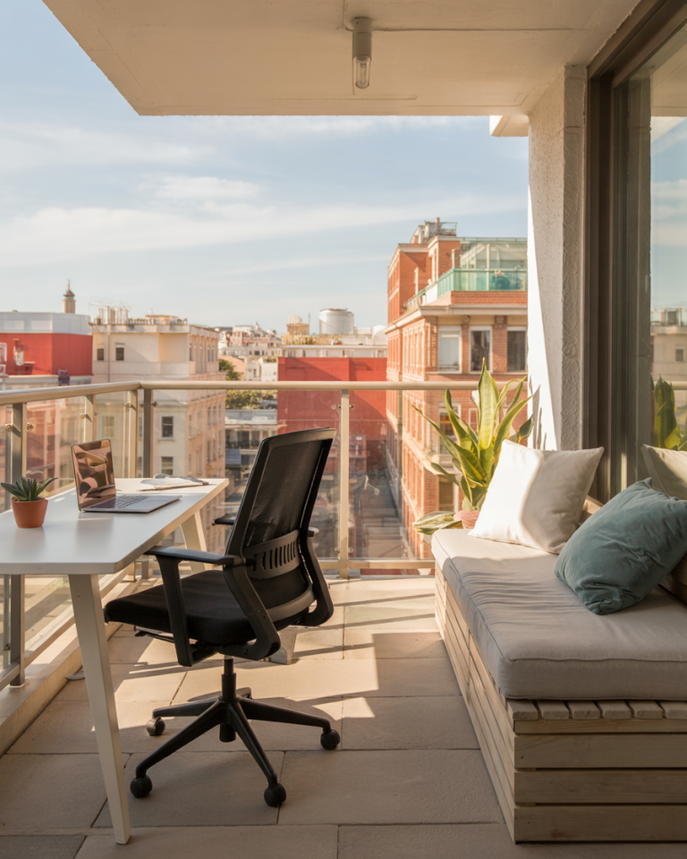 38 Balcony Workspace Ideas 2025 for Small Spaces Closed and Open ...