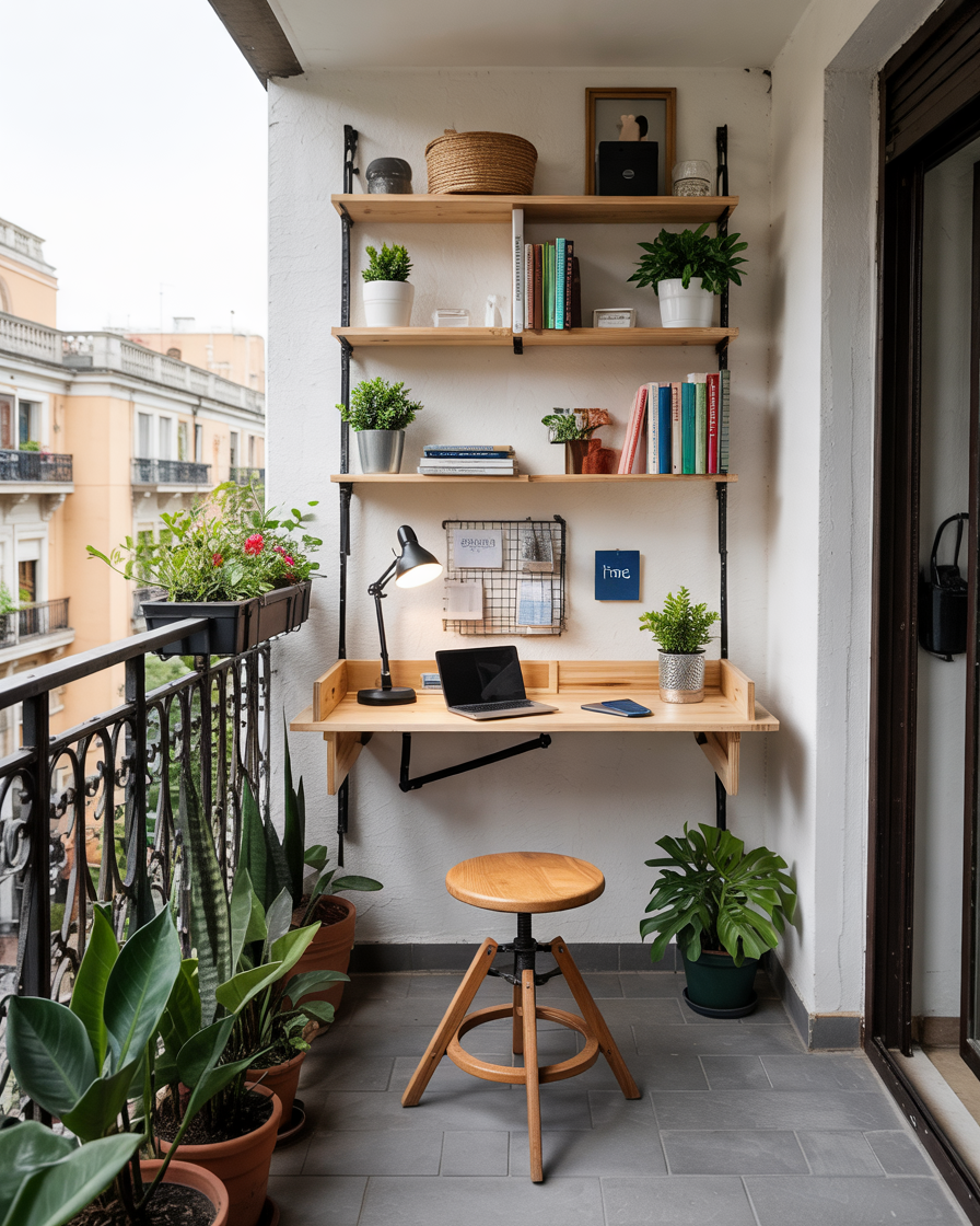 38 Balcony Workspace Ideas 2025 for Small Spaces Closed and Open ...