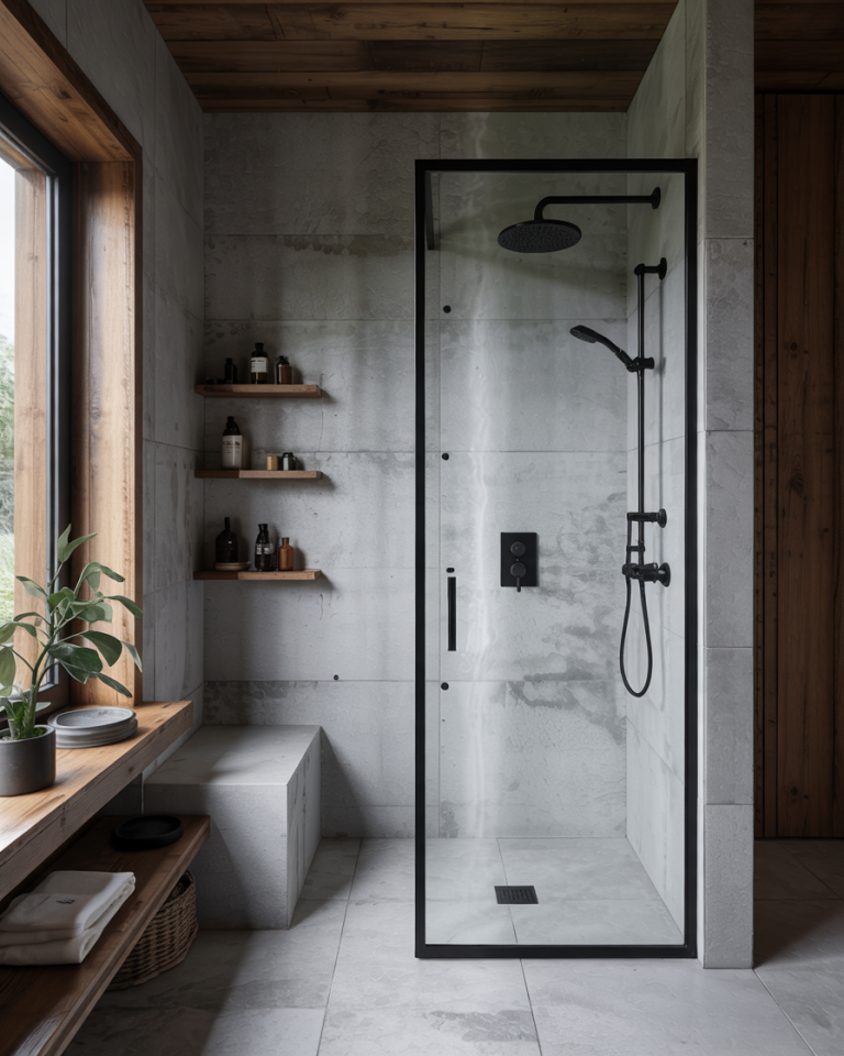 40 No Door Shower Ideas 2025 for Walk In Bathrooms Small Spaces Privacy ...