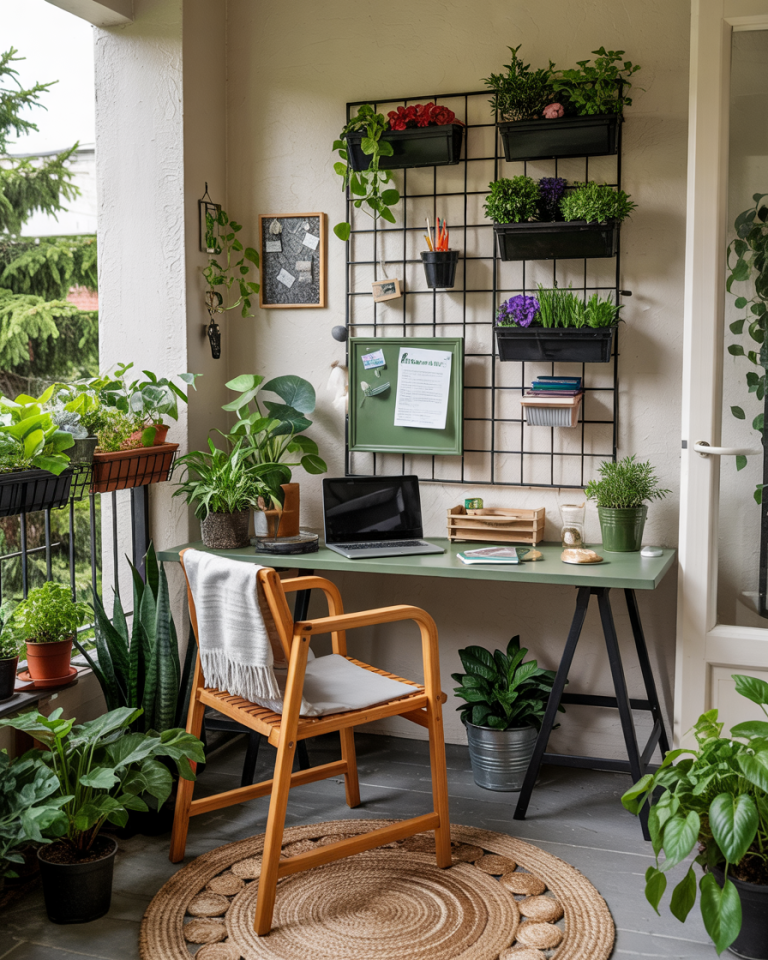 38 Balcony Workspace Ideas 2025 for Small Spaces Closed and Open ...