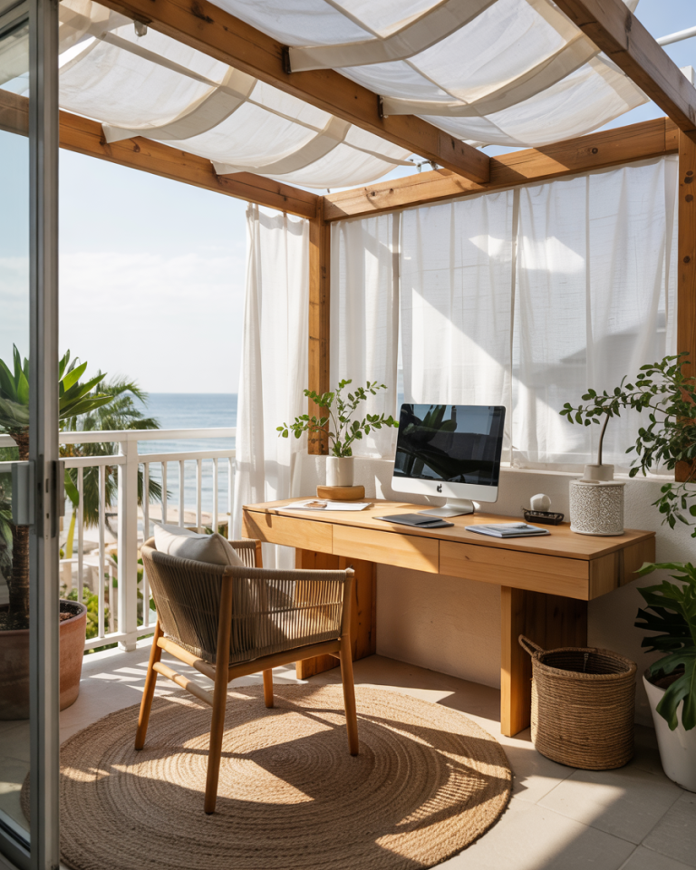 38 Balcony Workspace Ideas 2025 for Small Spaces Closed and Open ...