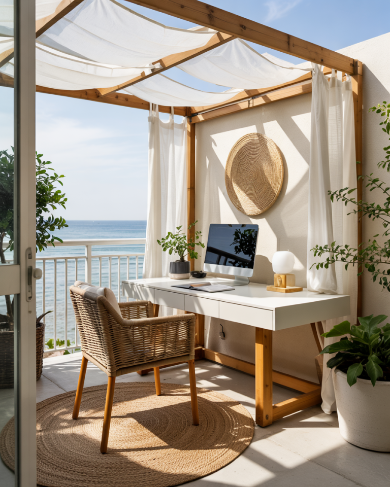 38 Balcony Workspace Ideas 2025 for Small Spaces Closed and Open ...