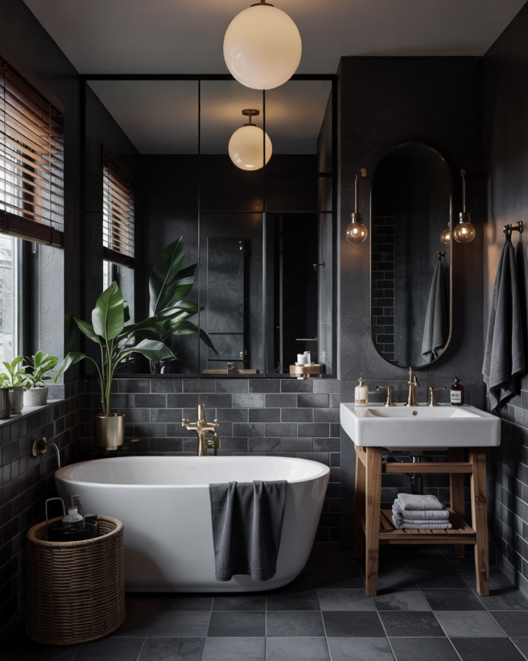 43 Dark Moody Bathroom 2025 Ideas for Color Palettes, Lighting, Tiles ...