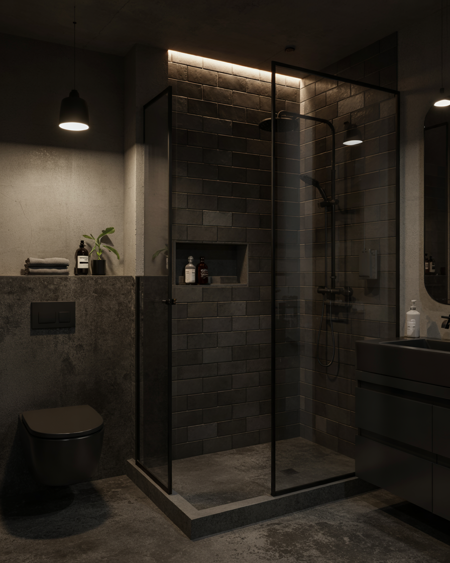 43 Dark Moody Bathroom 2025 Ideas for Color Palettes, Lighting, Tiles ...