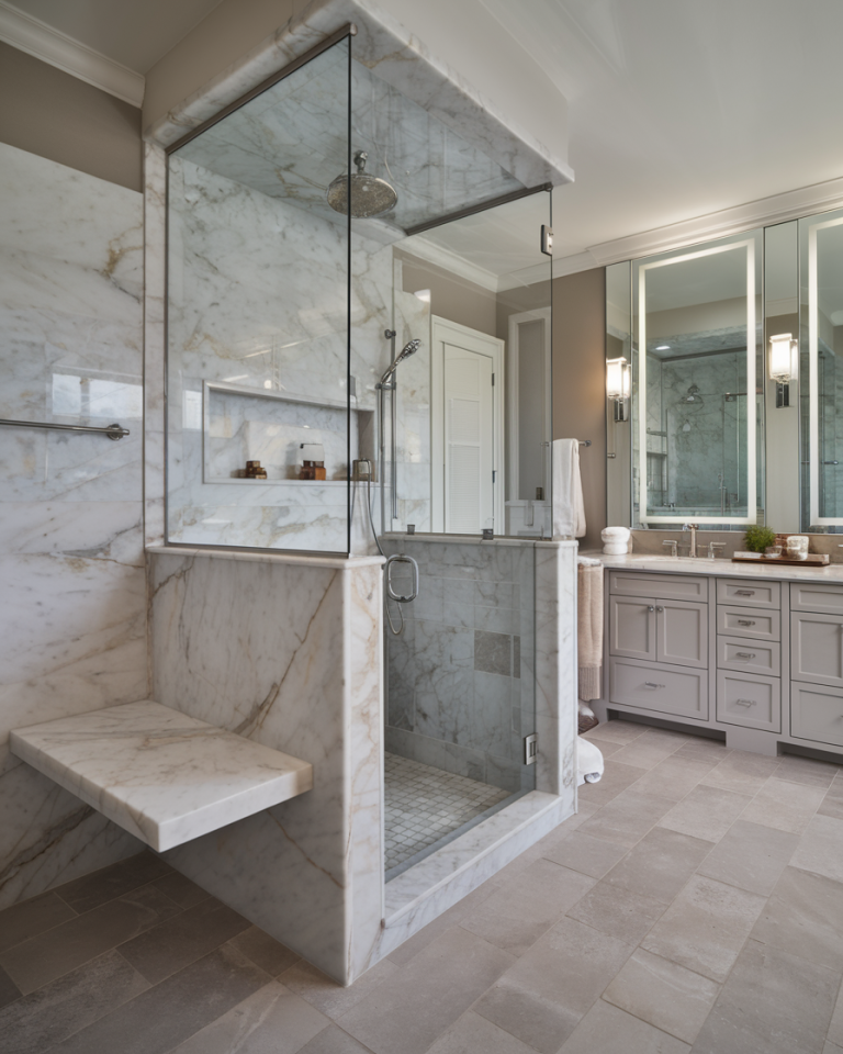 29 Half Wall Shower Ideas 2025 for Walk-In Designs, Master Baths, and ...