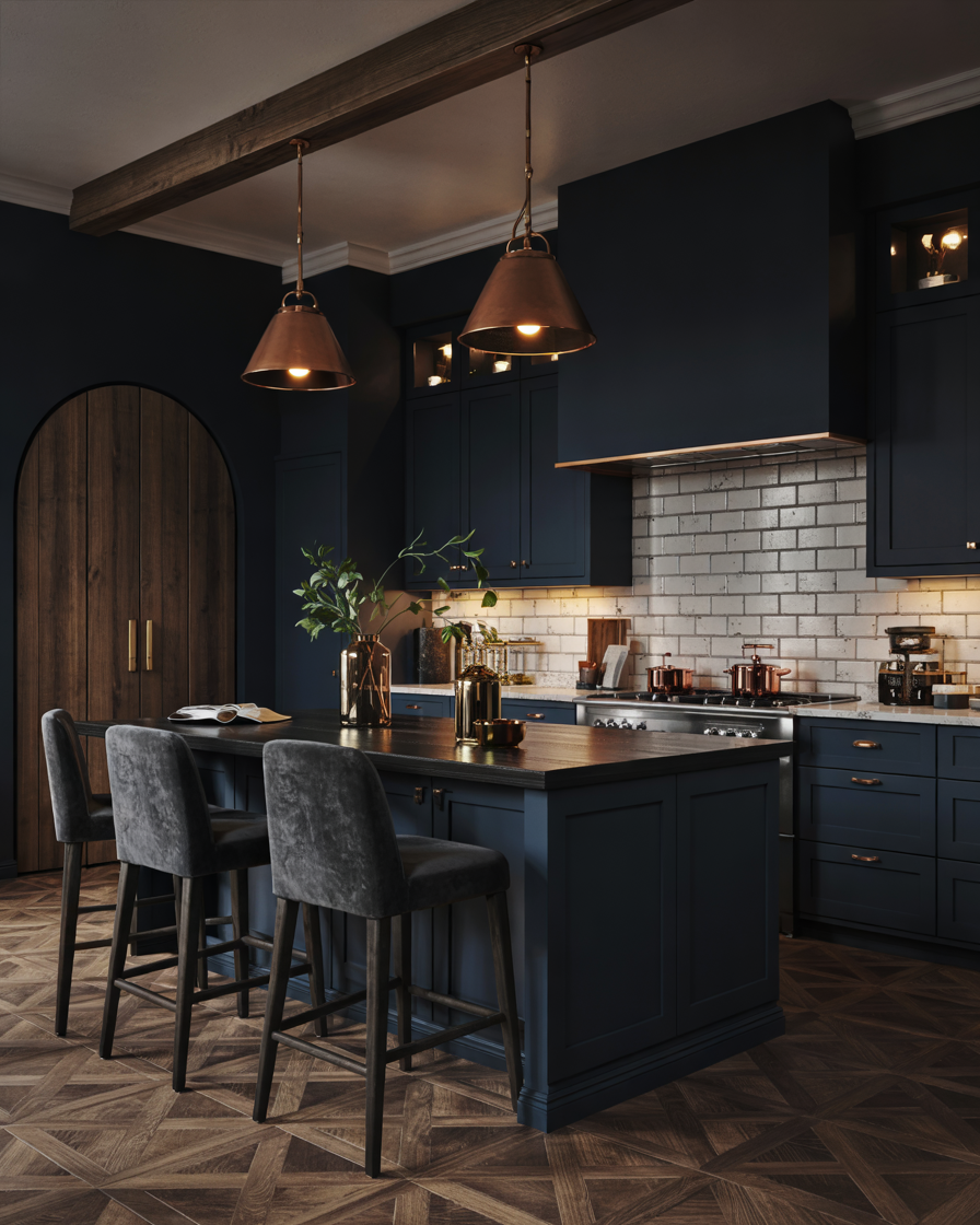 Explore 40 Dark Moody Kitchen Ideas 2025 with Stylish Decor, Cabinet ...