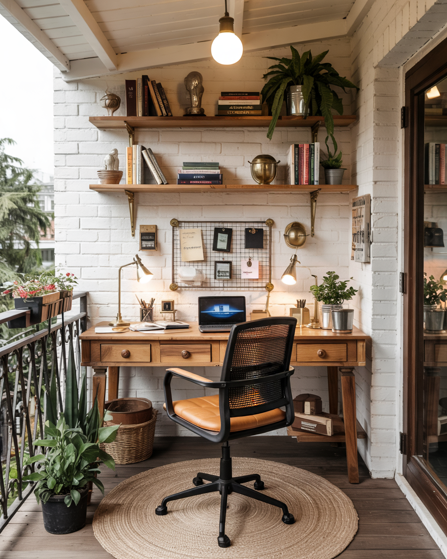 38 Balcony Workspace Ideas 2025 for Small Spaces Closed and Open ...