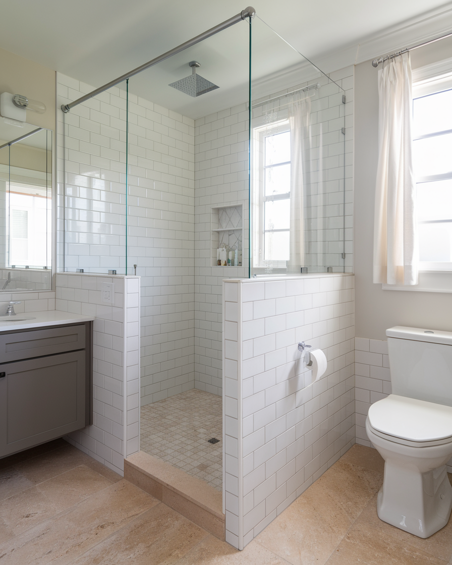 29 Half Wall Shower Ideas 2025 for Walk-In Designs, Master Baths, and ...