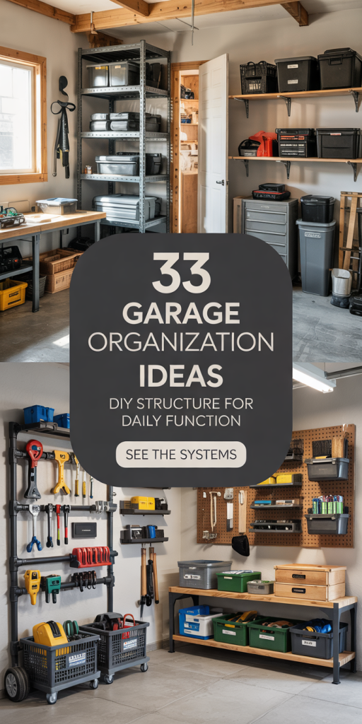 33 creative and cheap garage organization ideas 2025 with shelves tools ...