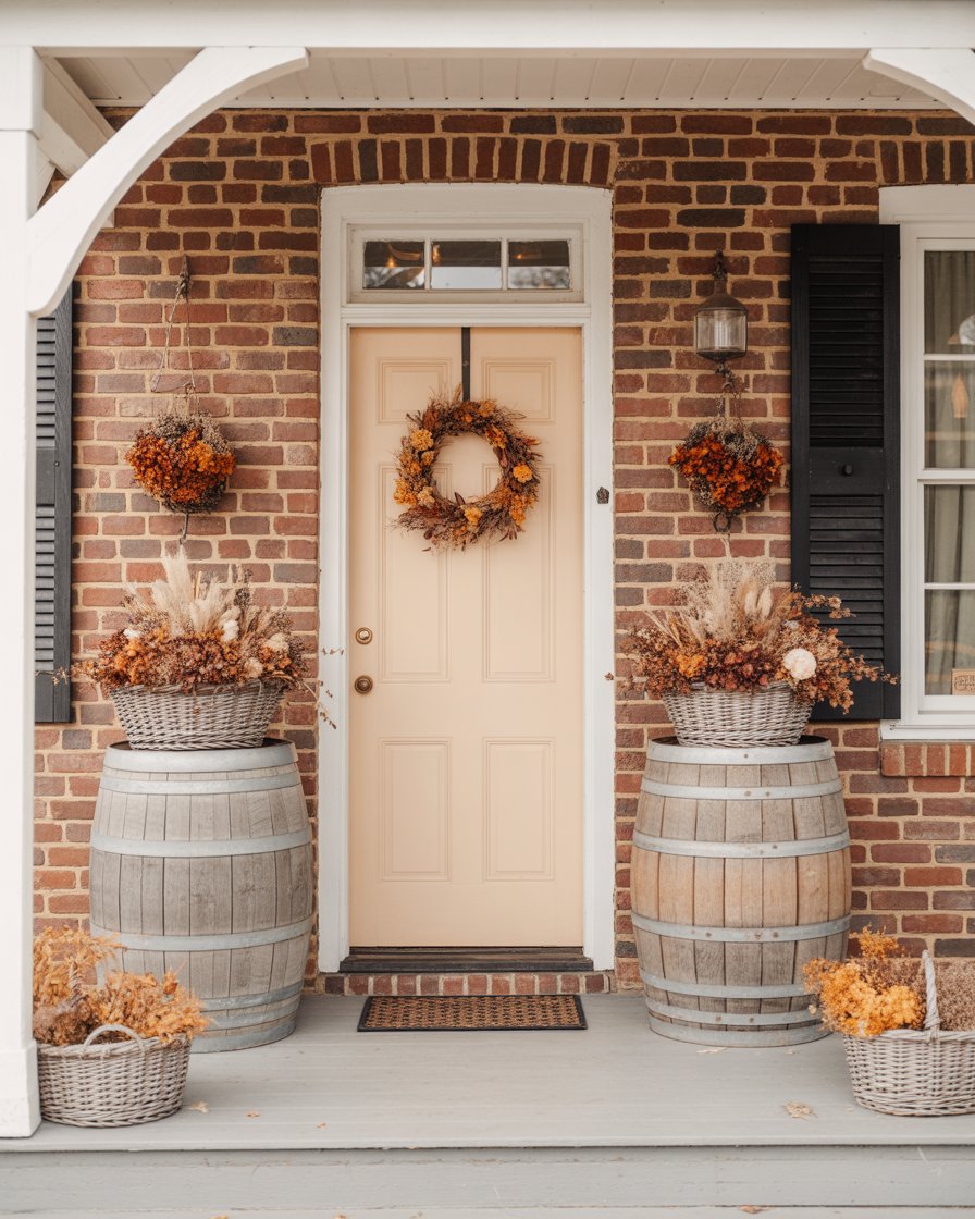 35 Fall Front Porch Decor Ideas 2025 with Pumpkins Mums DIY Rustic ...