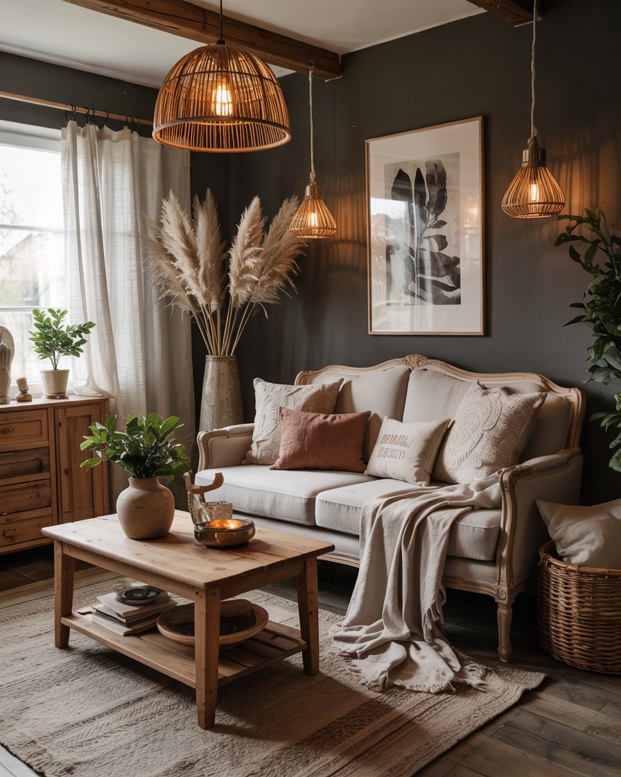 39 Dark Boho Living Room 2025 Ideas with Cozy Decor, Vintage Style, and ...