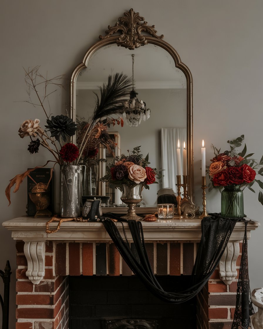 32 Halloween Mantle Decor Ideas for Spooky, Classy, Vintage and DIY ...