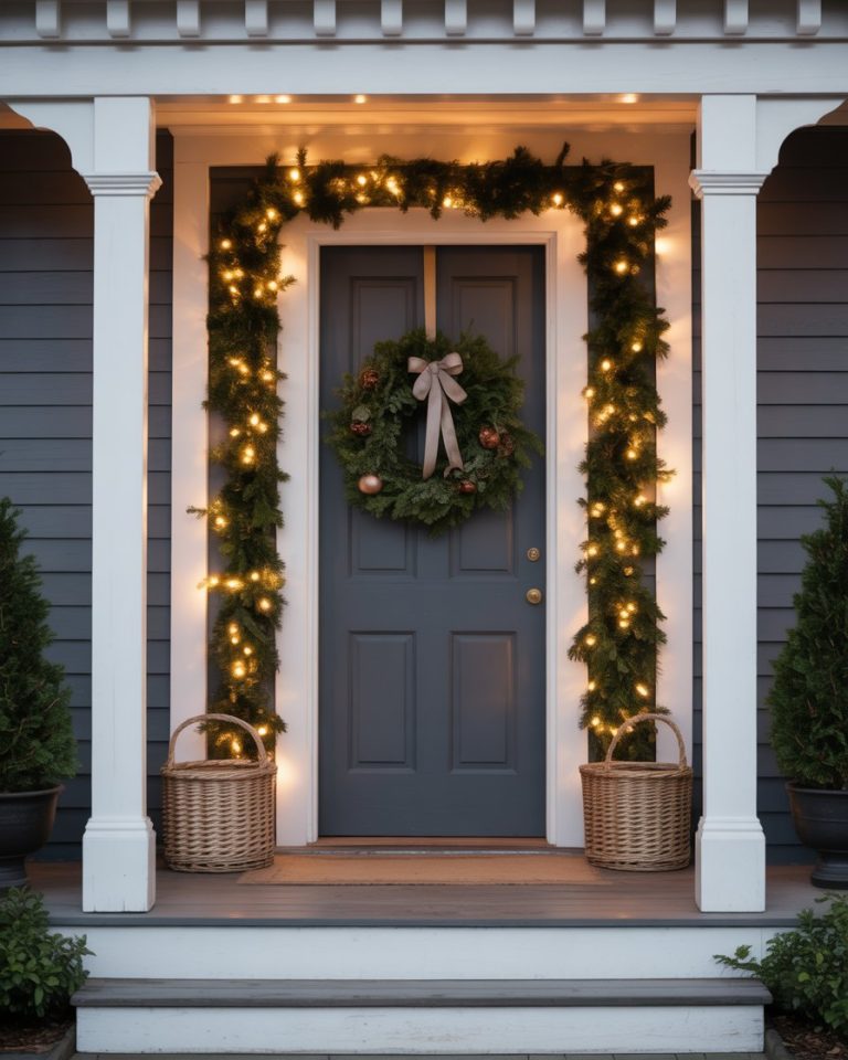 41 Front Porch Christmas Decor 2026 Ideas Rustic Farmhouse Modern ...