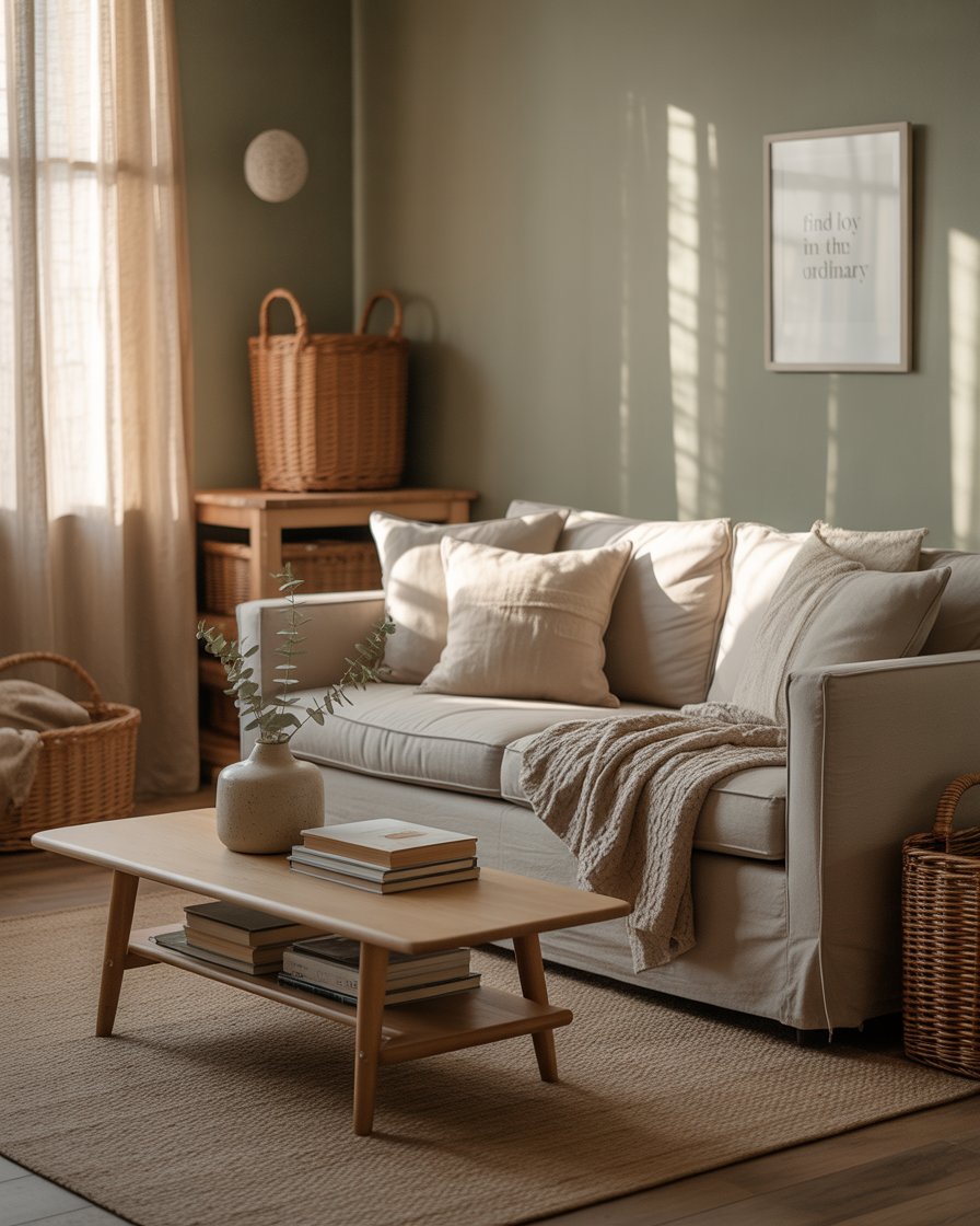 Earthy Living Room Ideas 2025 with Cozy Decor Natural Colors Green ...