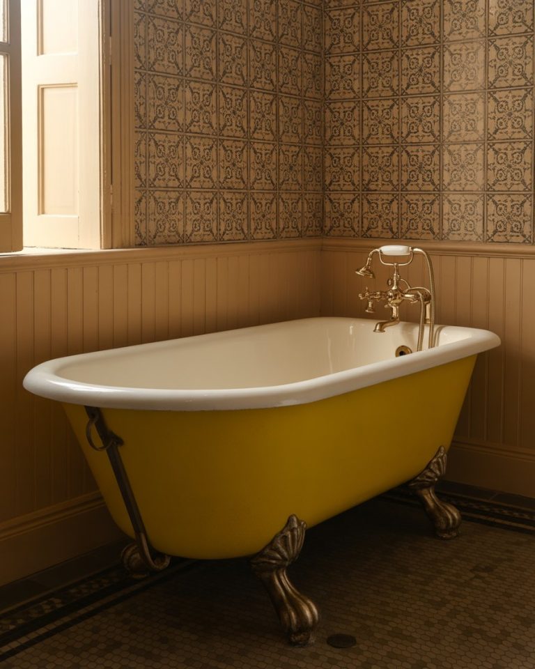 39 Yellow Bathroom Ideas 2025 for Vintage, Retro, Moody, Buttery and ...