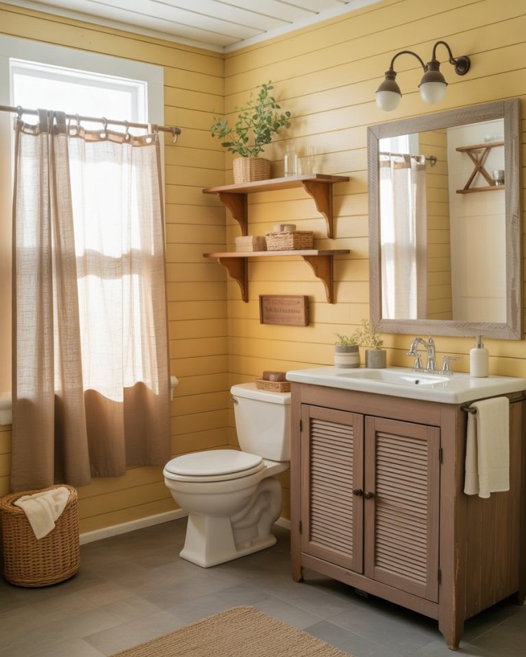 39 Yellow Bathroom Ideas 2025 for Vintage, Retro, Moody, Buttery and ...