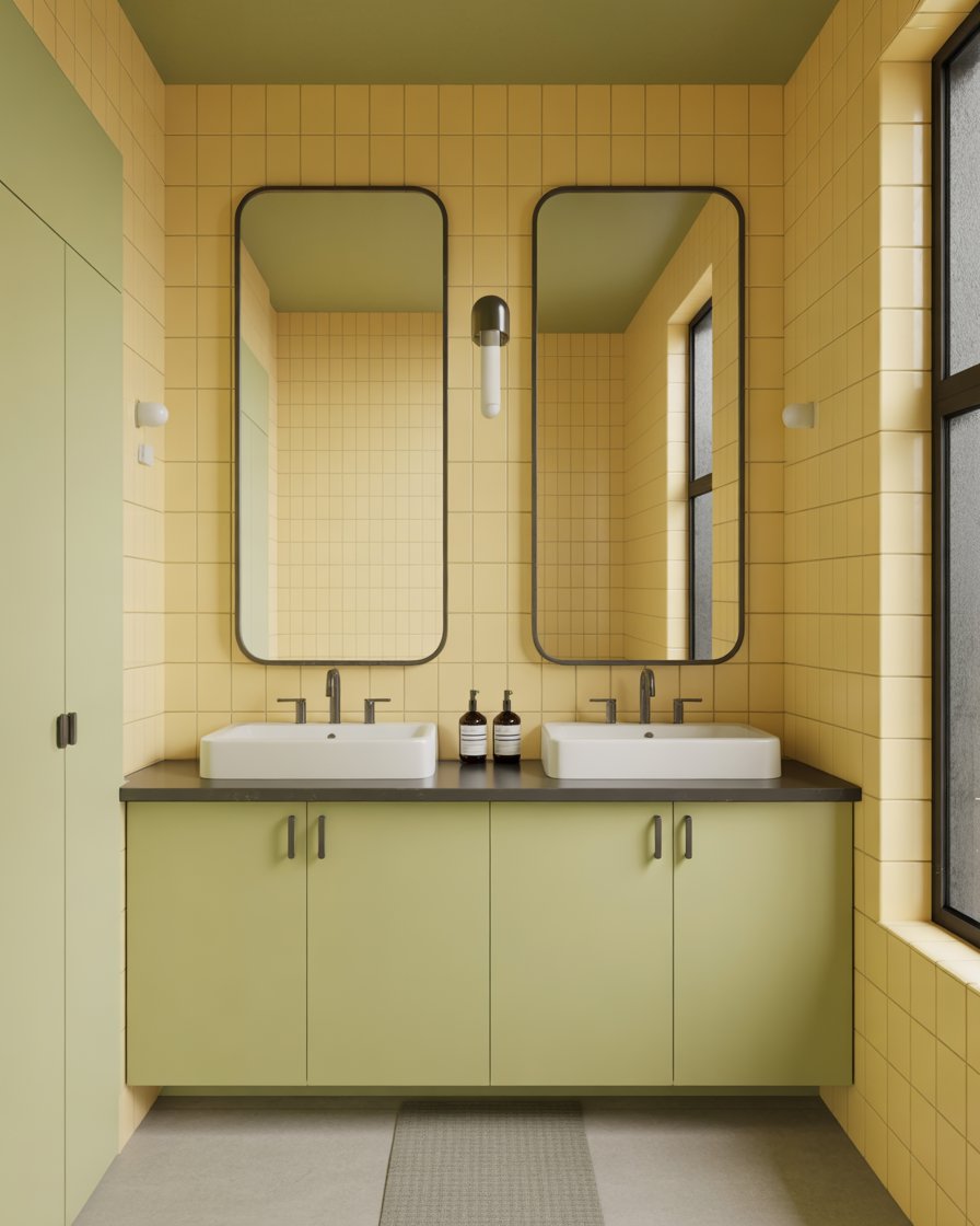39 Yellow Bathroom Ideas 2025 for Vintage, Retro, Moody, Buttery and ...