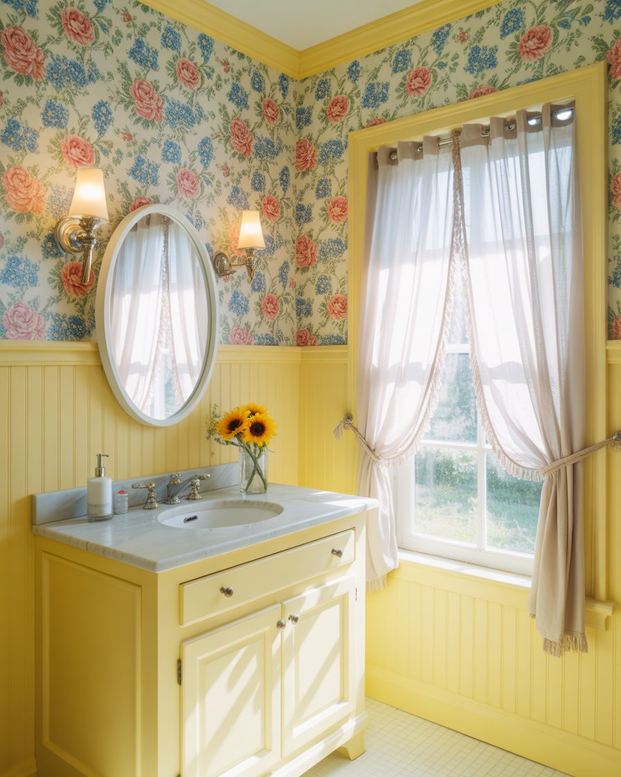 39 Yellow Bathroom Ideas 2025 for Vintage, Retro, Moody, Buttery and ...