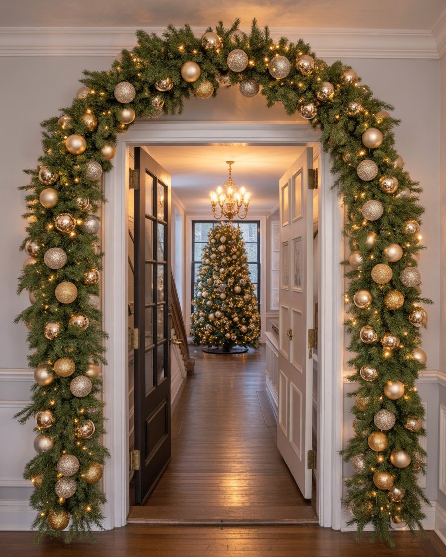 38 Garland Christmas Decor 2025 Ideas for Stairs Fireplace Doorway ...