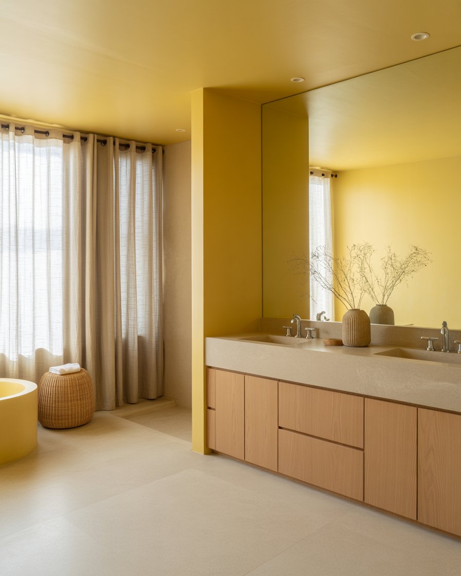 39 Yellow Bathroom Ideas 2025 for Vintage, Retro, Moody, Buttery and ...
