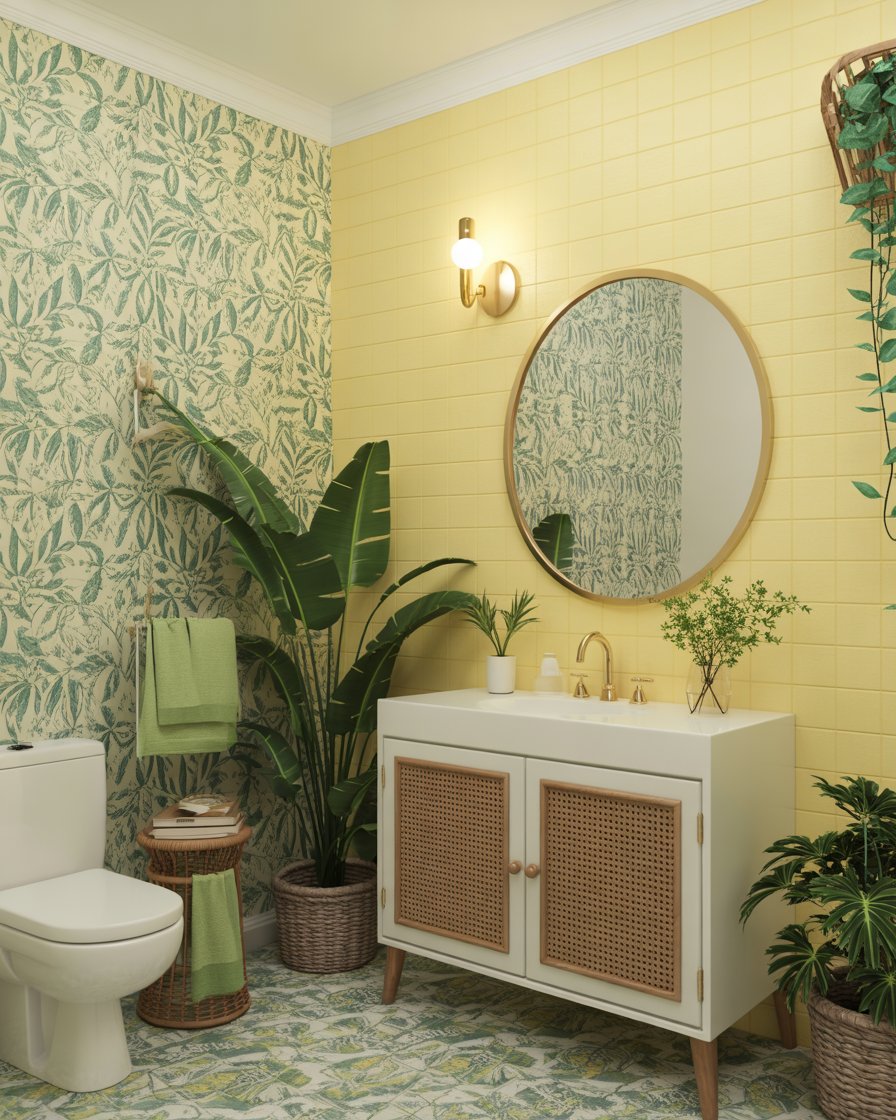 39 Yellow Bathroom Ideas 2025 for Vintage, Retro, Moody, Buttery and ...