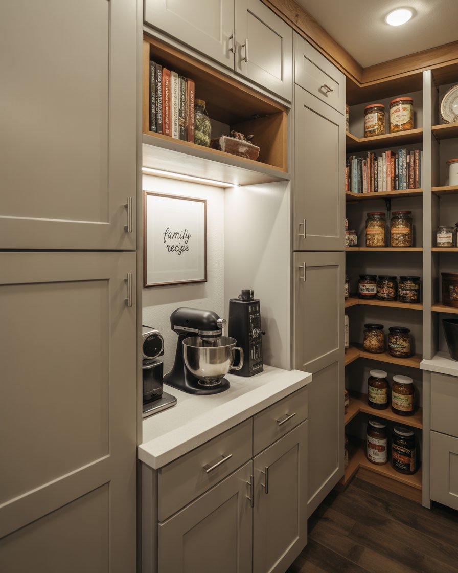 Walk In Pantry Ideas 21 Stylish Layouts with Shelving, Coffee Stations ...
