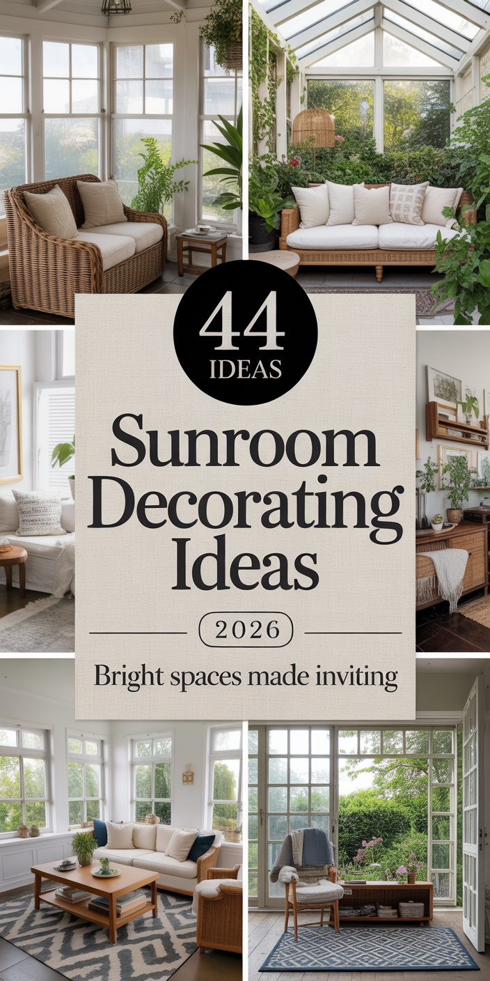 Sunroom Decorating Ideas 2026: 44 Inspiring Styles from Coastal to Bohemian