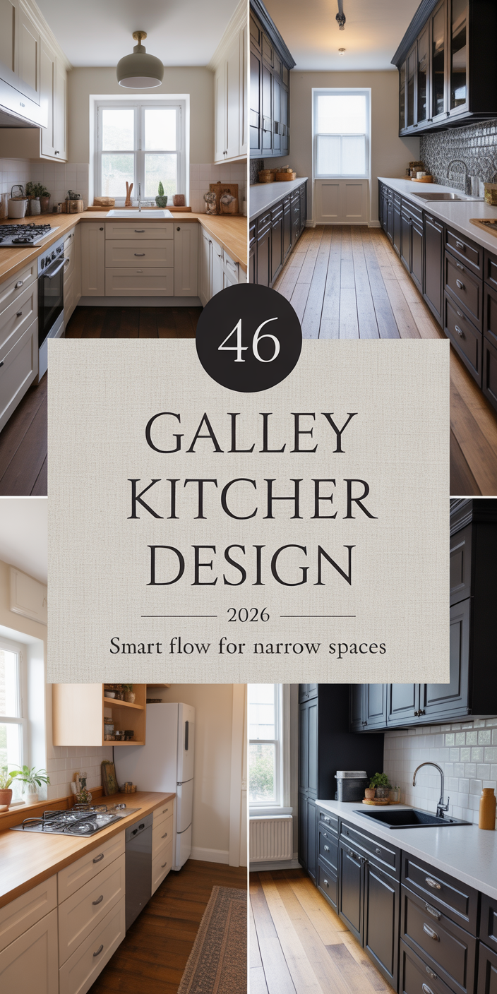 Galley Kitchen Design 2026: 46 Modern Ideas, Layouts, Plans and Inspiration